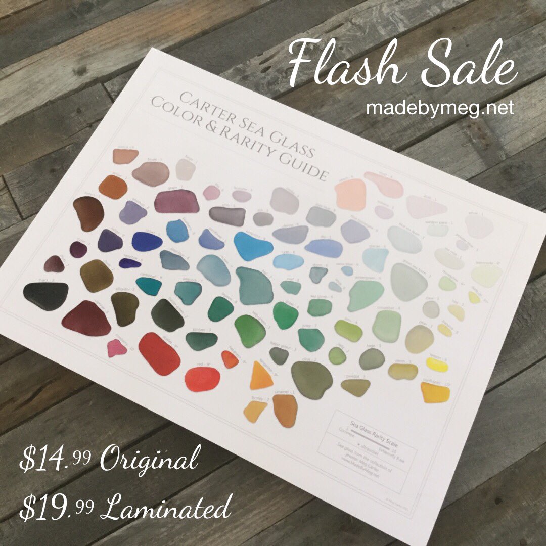 Sea Glass Color Rarity Chart