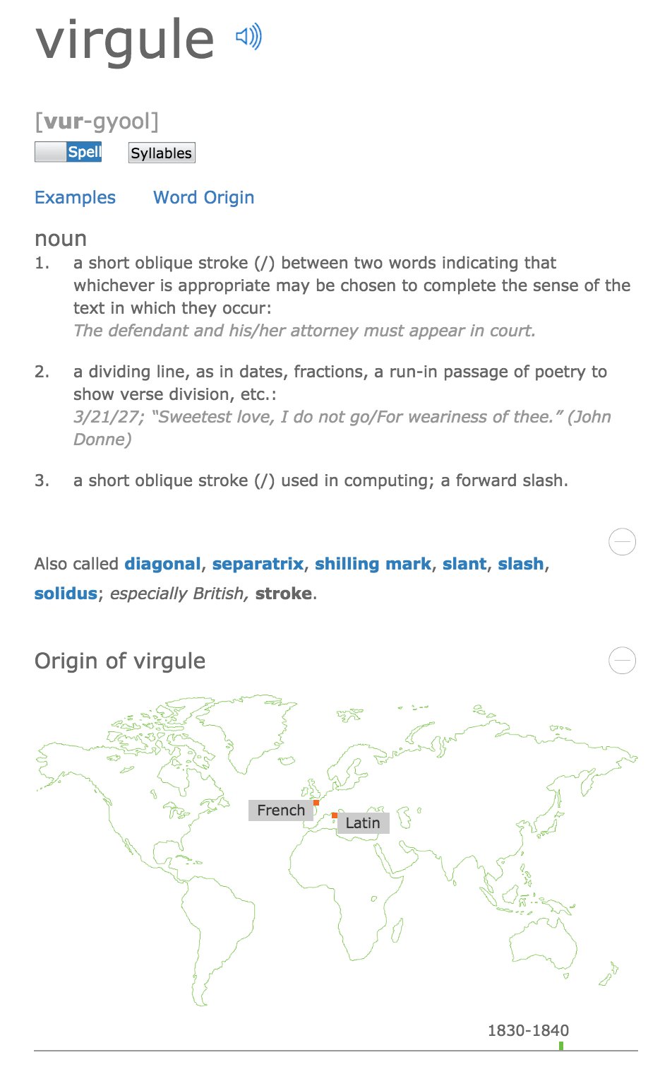 Virgule Meaning