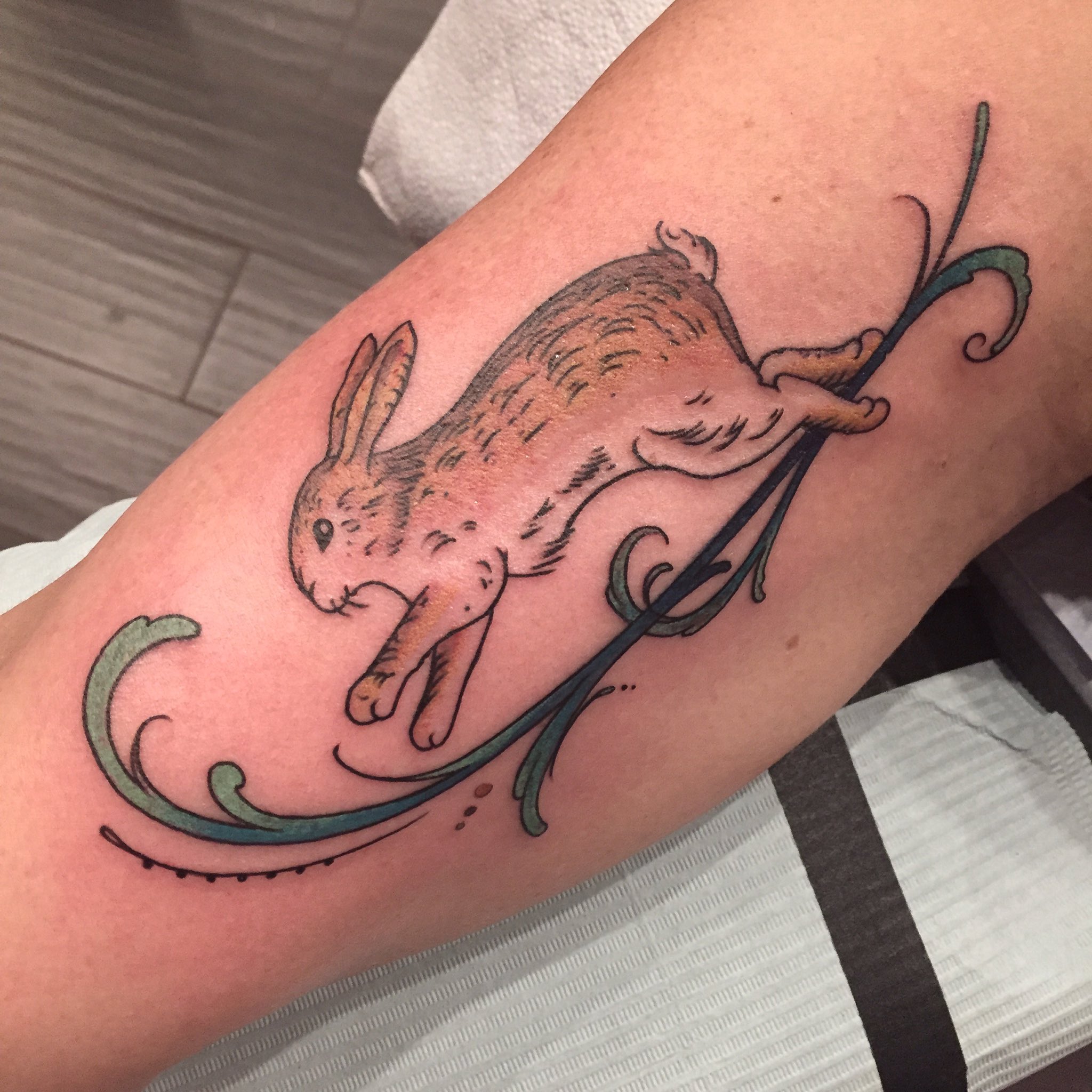 Running Rabbit Tattoo