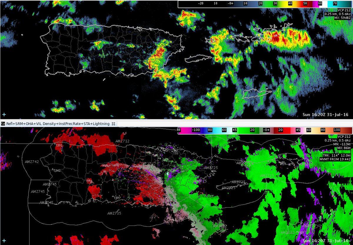 Thunderstorms affecting Eastern Puerto Rico, Culebra & St. John. Heavy ...