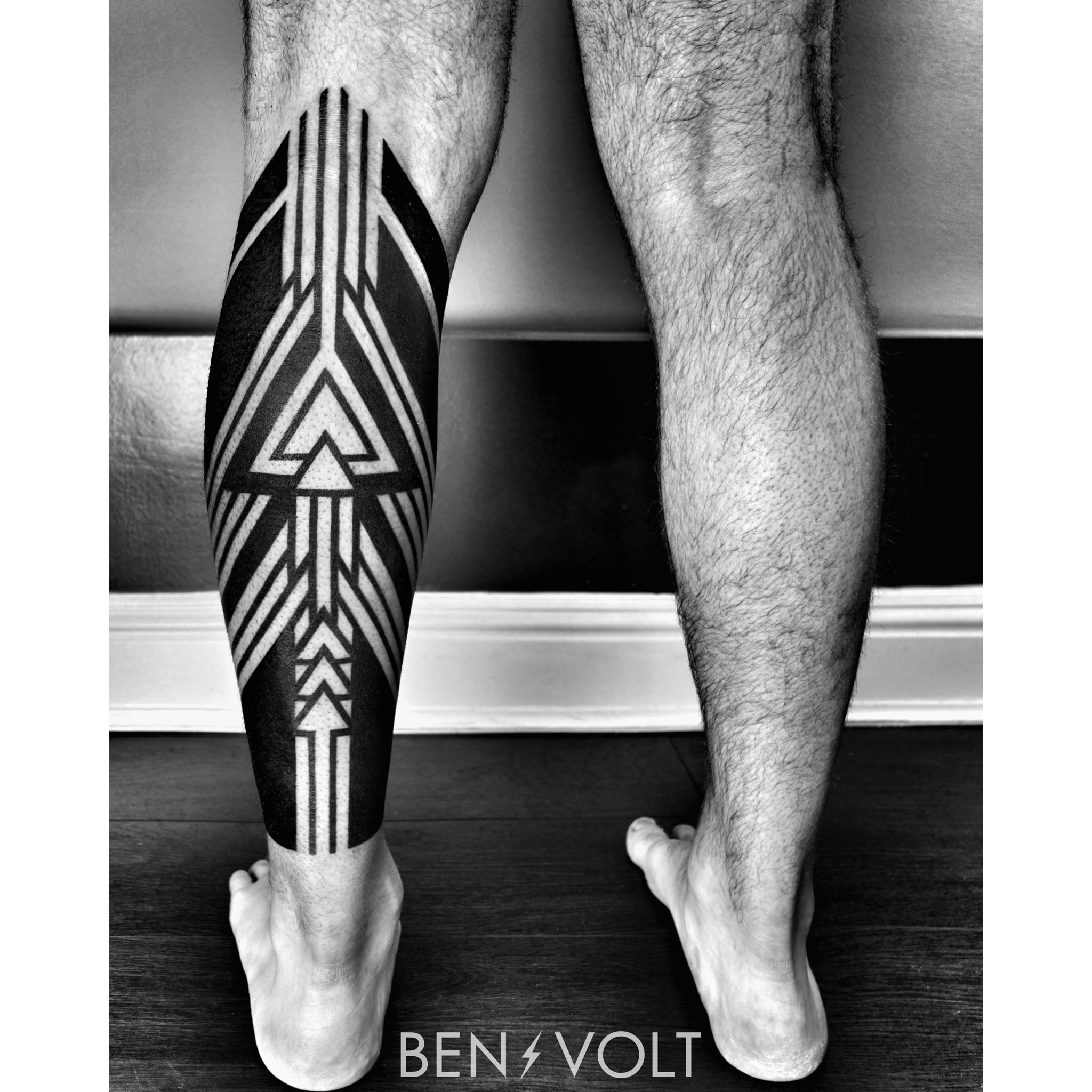 Leg Armor Tattoo