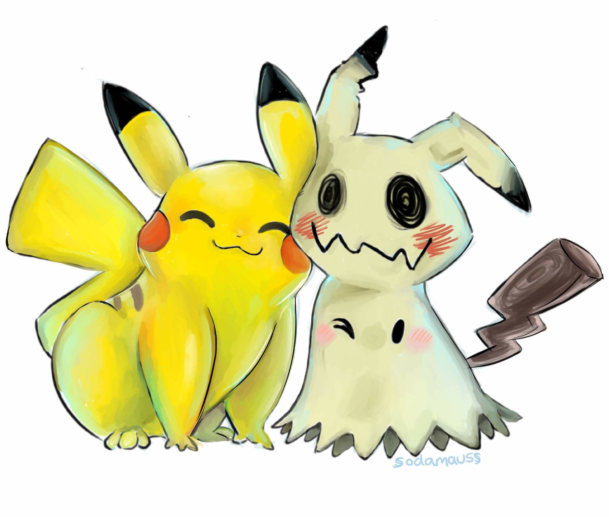 Cute Pikachu Love Drawing