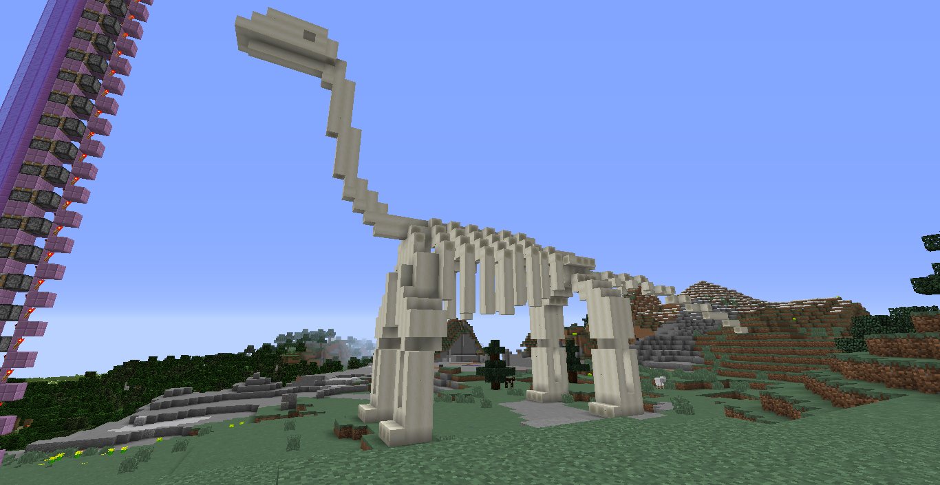Minecraft Dinosaur Statue