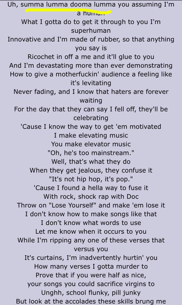 Eminem Rap God Lyrics