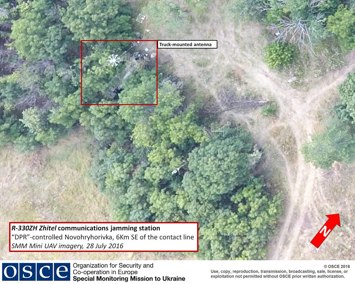 Russian military r-330zh zhitel jamming comms stn photograped by @osce ...
