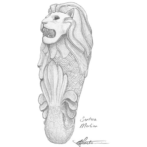 Merlion Drawing
