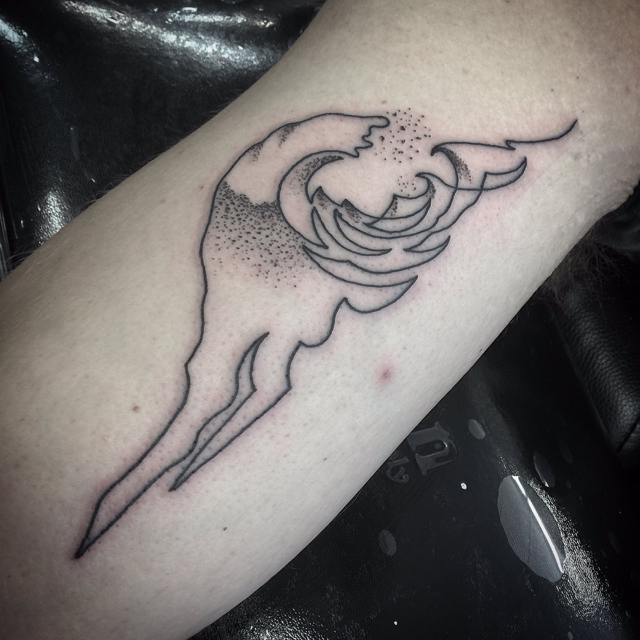 Simple Ocean Wave Tattoos