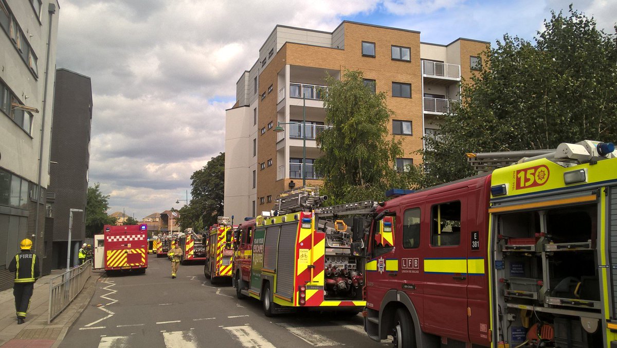 Firefighters rescued one woman from the flat fire in High Street Erith ...