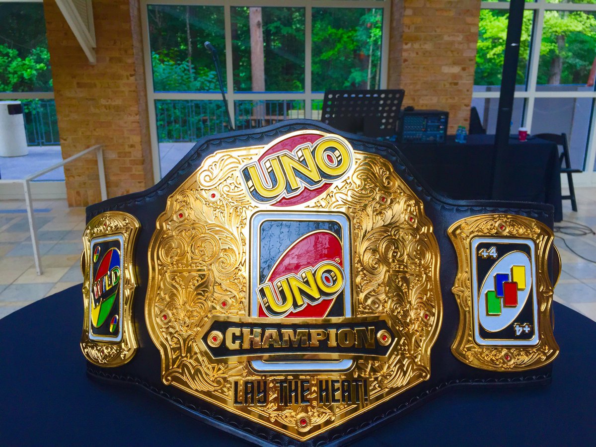 : Uno Tournament championship belt made for Kent Bazemore by Mattel
