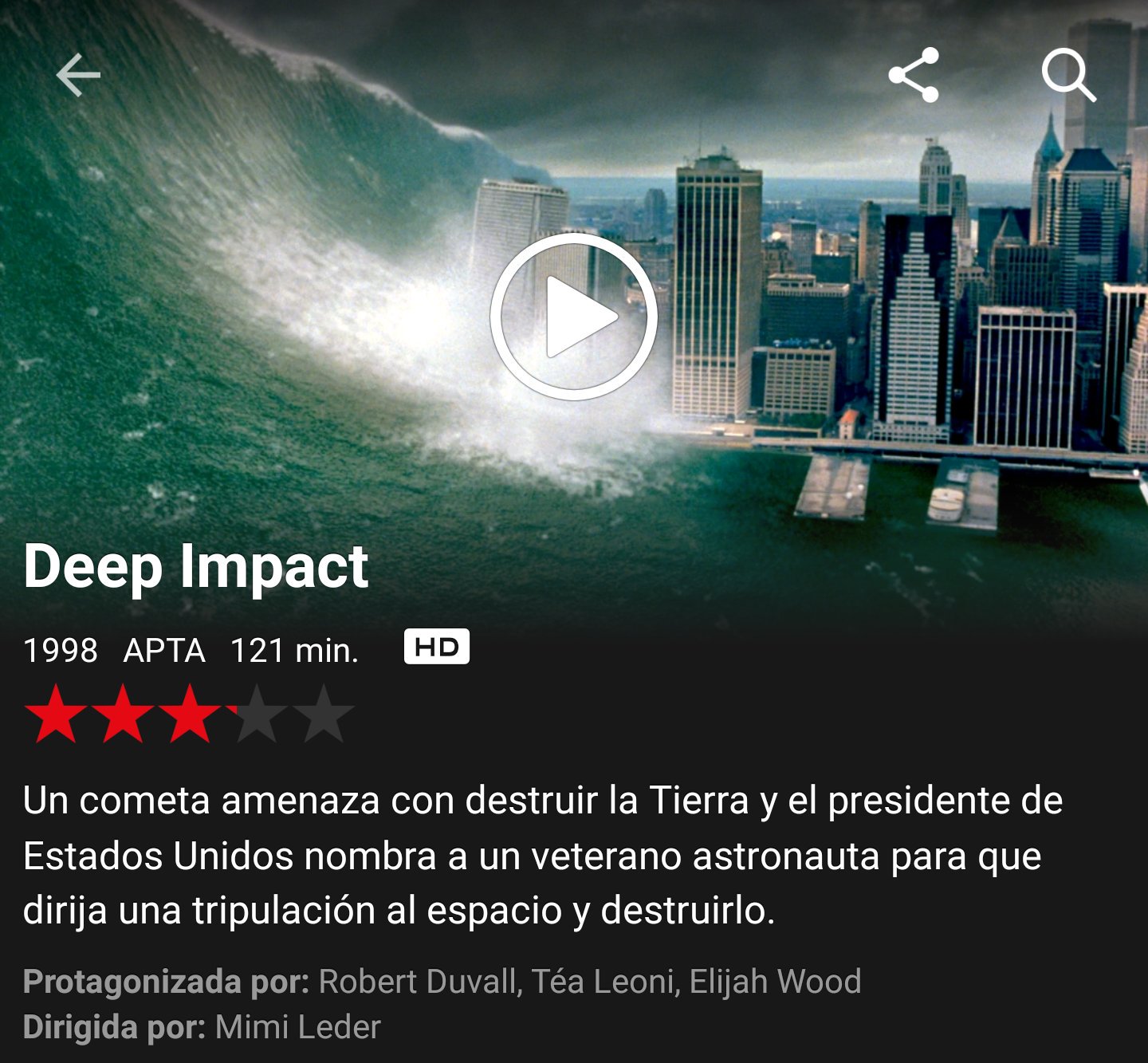 Deep Impact Tsunami