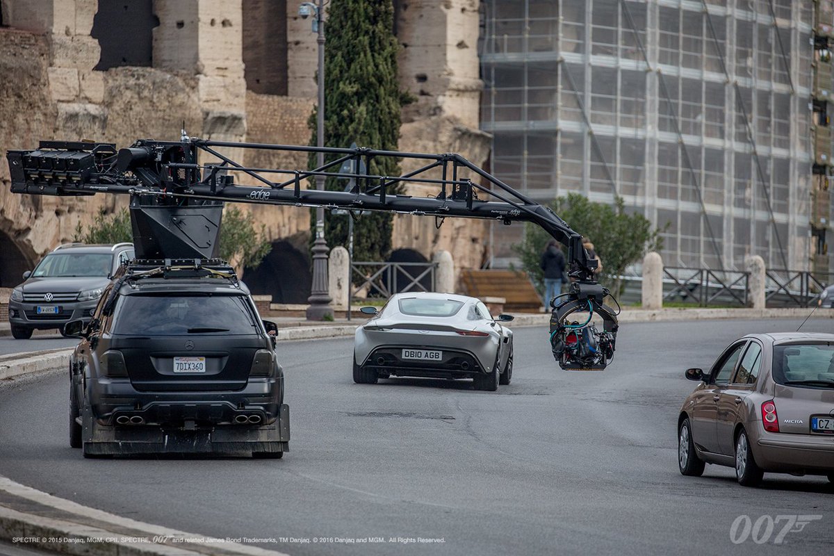 During the filming of the Rome car chase, the SPECTRE production team ...