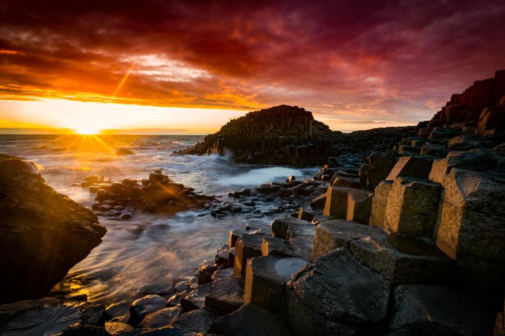 Giants Causeway Sunset