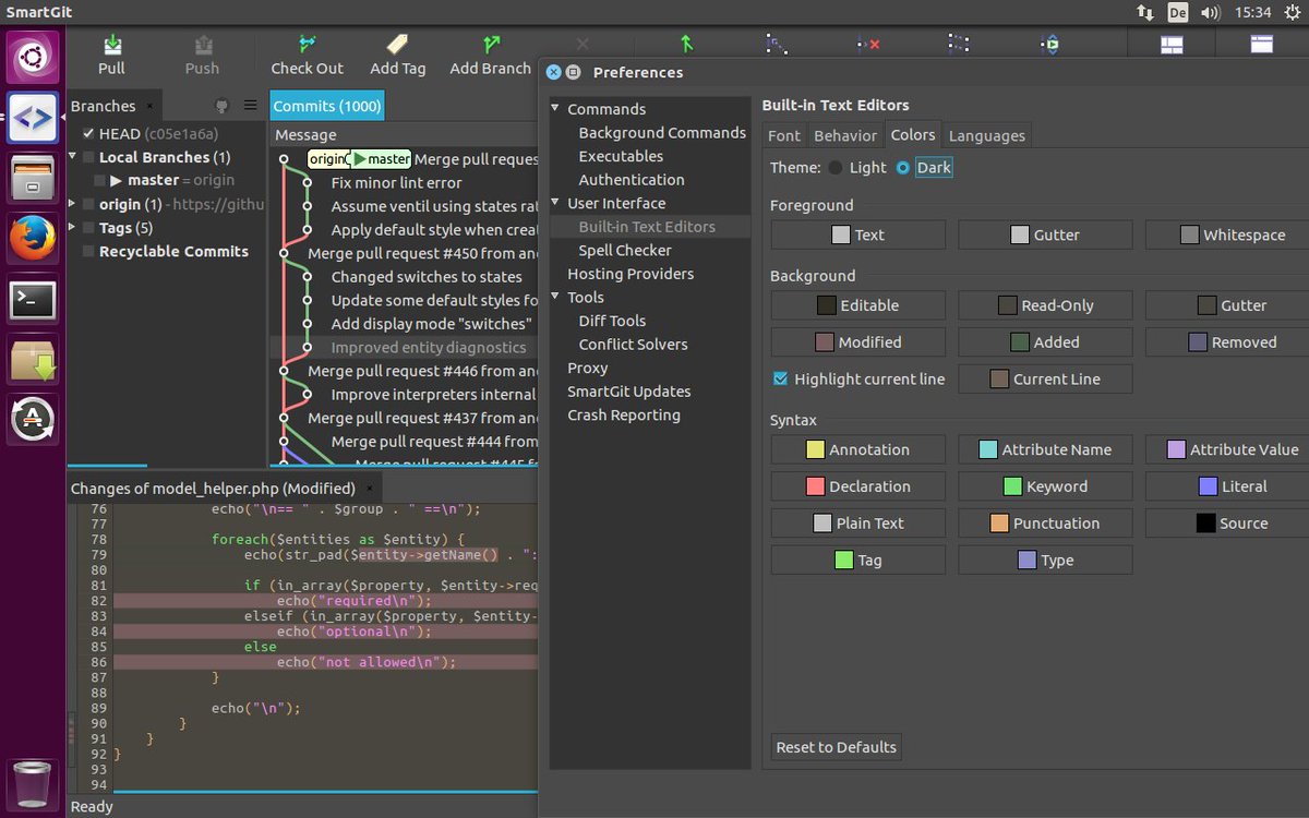 Smartgit dark theme - limovisual