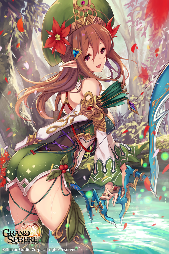 深井涼介 On Twitter シリコンスタジオさんのスマホrpg「グランスフィア」に、深井がイラストを担当させて頂きましたエルフのおねえさん【彩緑の花弓士リコ】が登場しました!よろしけれ