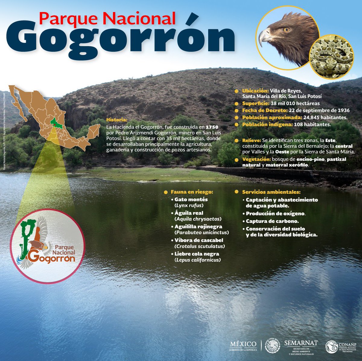 El Parque Nacional Gogorrón, en SanLuisPotosí, México es una de las 106 ...