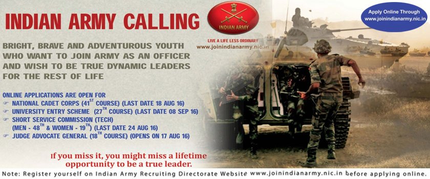 Join Indian Army Advertisement