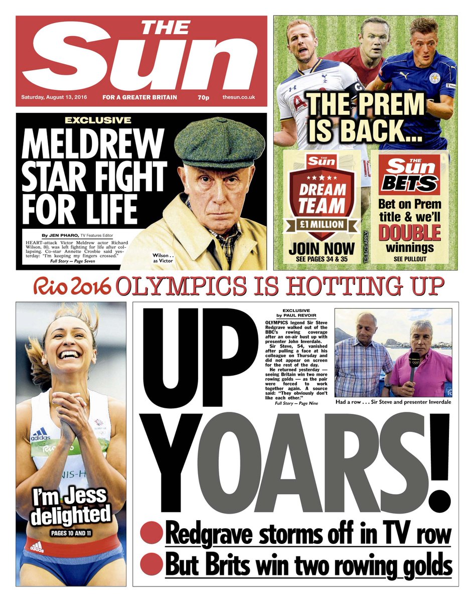 THE SUN FRONT PAGE: 'Up yoars!' skypapers | Sky News | Scoopnest