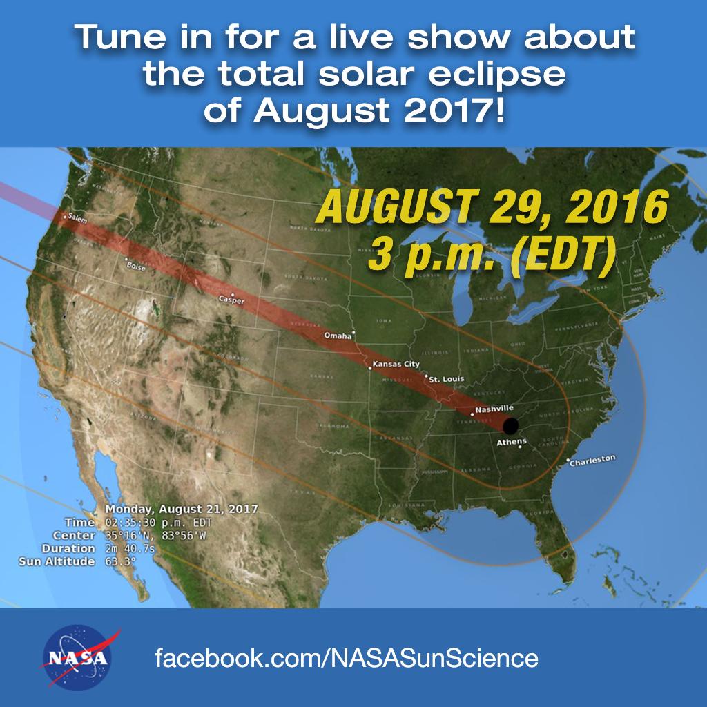 TOMORROW at 3pm ET: Join our Facebook Live about the total solar ...