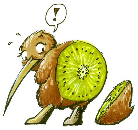 Kiwi Bird Cut Open