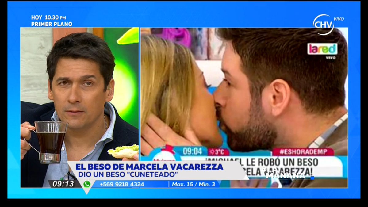 En matinaldechv "le sacan pica" al Rafa Araneda por "piquito" de MichaelRoldan a Marcela ...