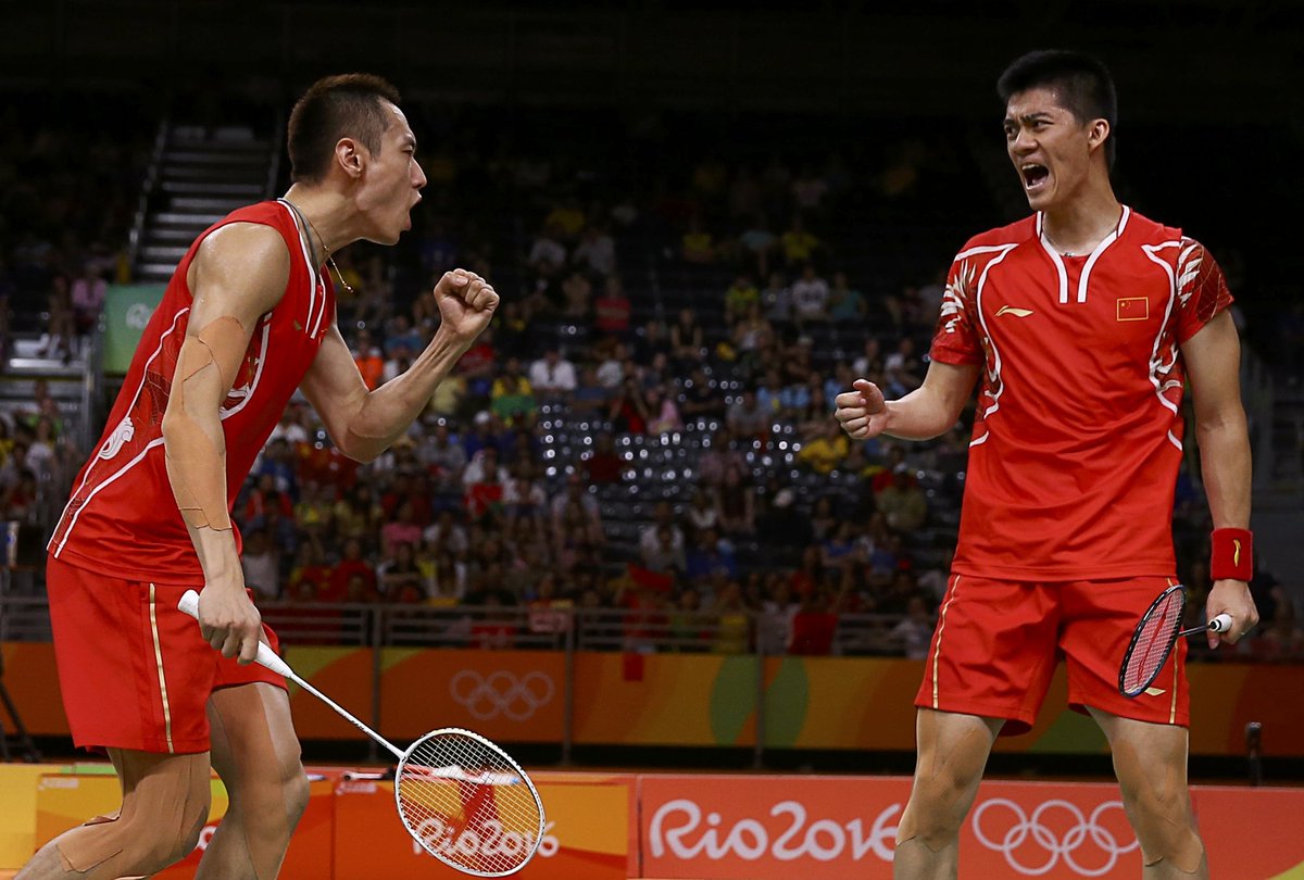 China's Fu Haifeng & Zhang Nan win gold in men's doubles badminton ...