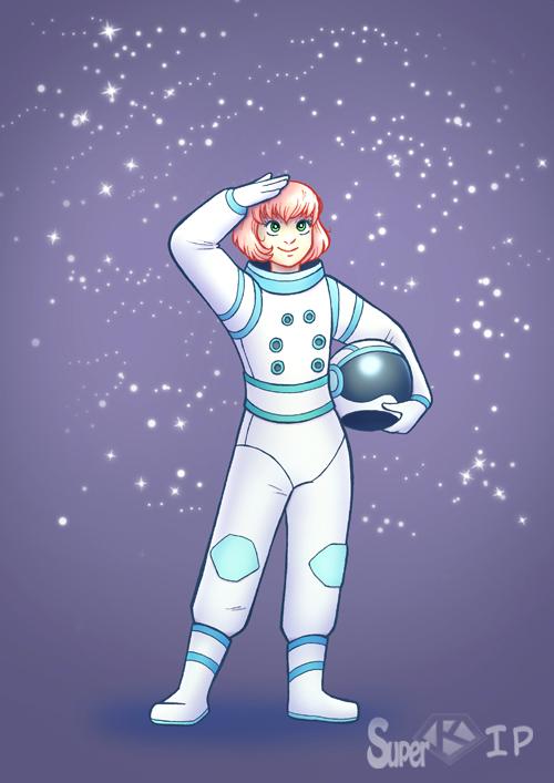 Girl Astronaut Drawing