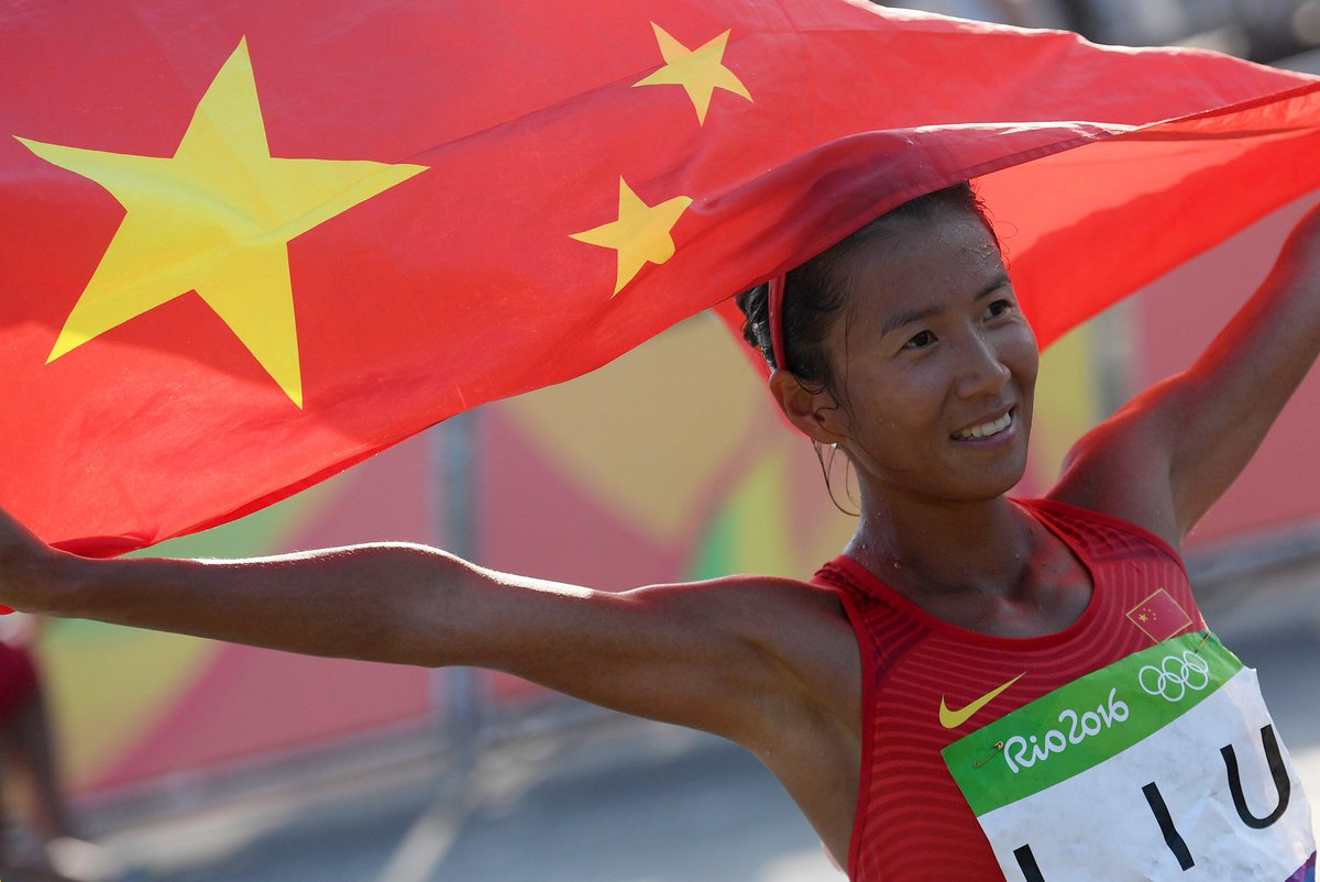 China's Liu Hong wins gold in women's 20km race walk; Lv Xiuzhi wins ...