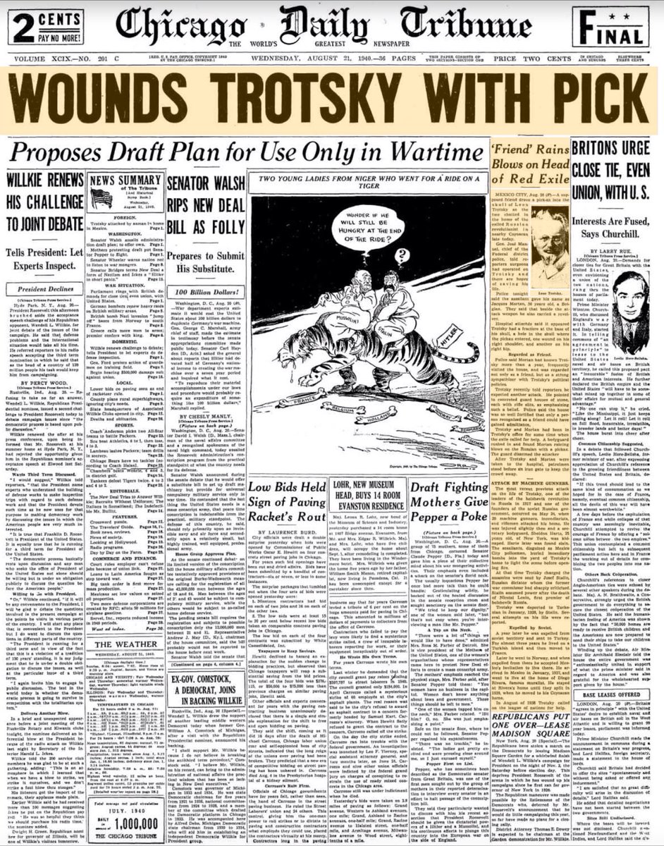 Tarama Taruhei on Twitter: "#1940年のToday Bloody murder in Mexico ends ...