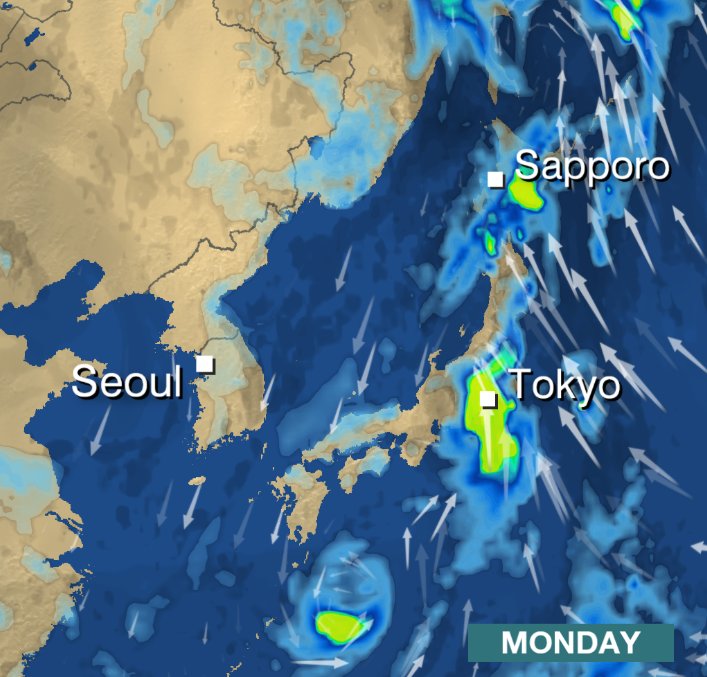 Japan: torrential rain and strong winds near Tokyo on Monday thanks to ...