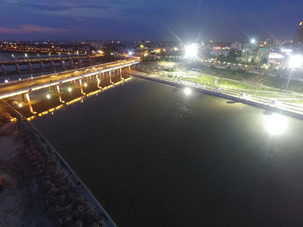 Drone camera captures aerial view of the upcoming Gomti Riverfront in ...
