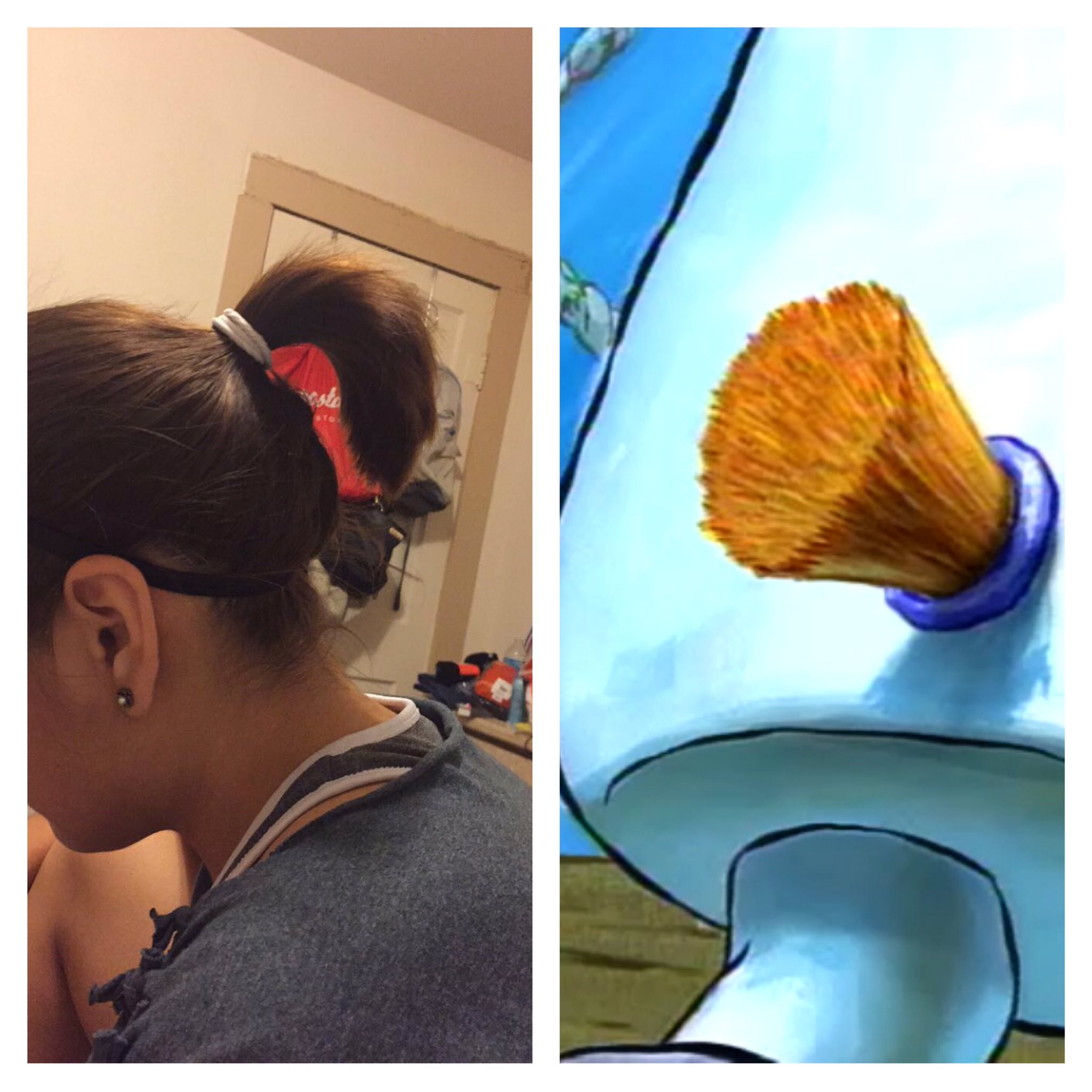 Spongebob Brushing Hair