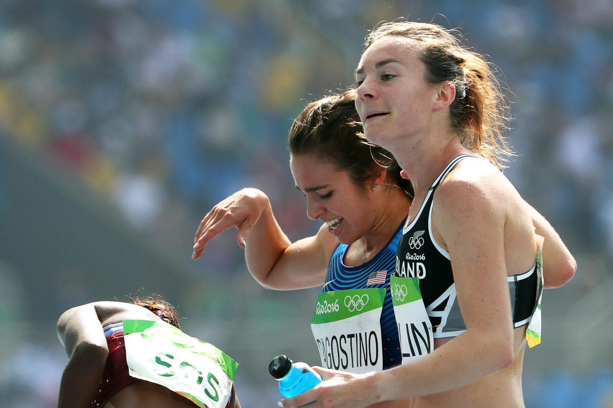 Olympic runners Abbey D’Agostino and Nikki Hamblin receive ...