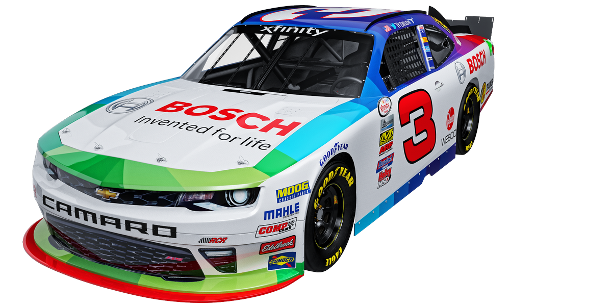 Ty Dillon rocking the rainbow colours this weekend! : r/NASCAR