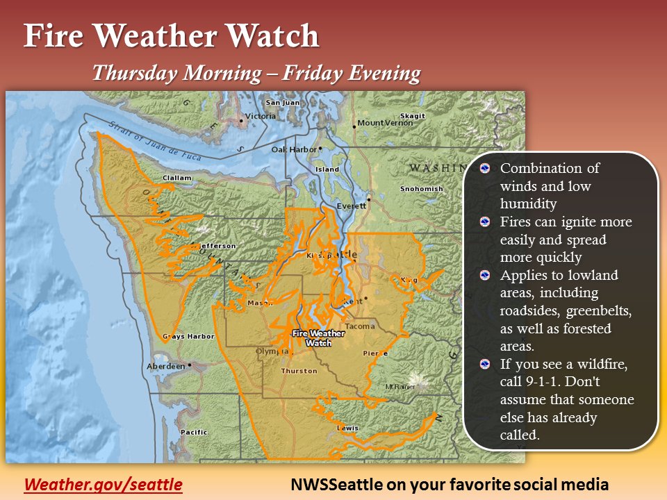 Fire Weather Watch for portions of the area late this week. Fire safety ...