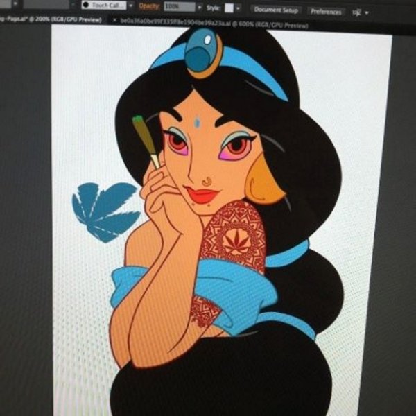 Disney Princess Smoking Pot