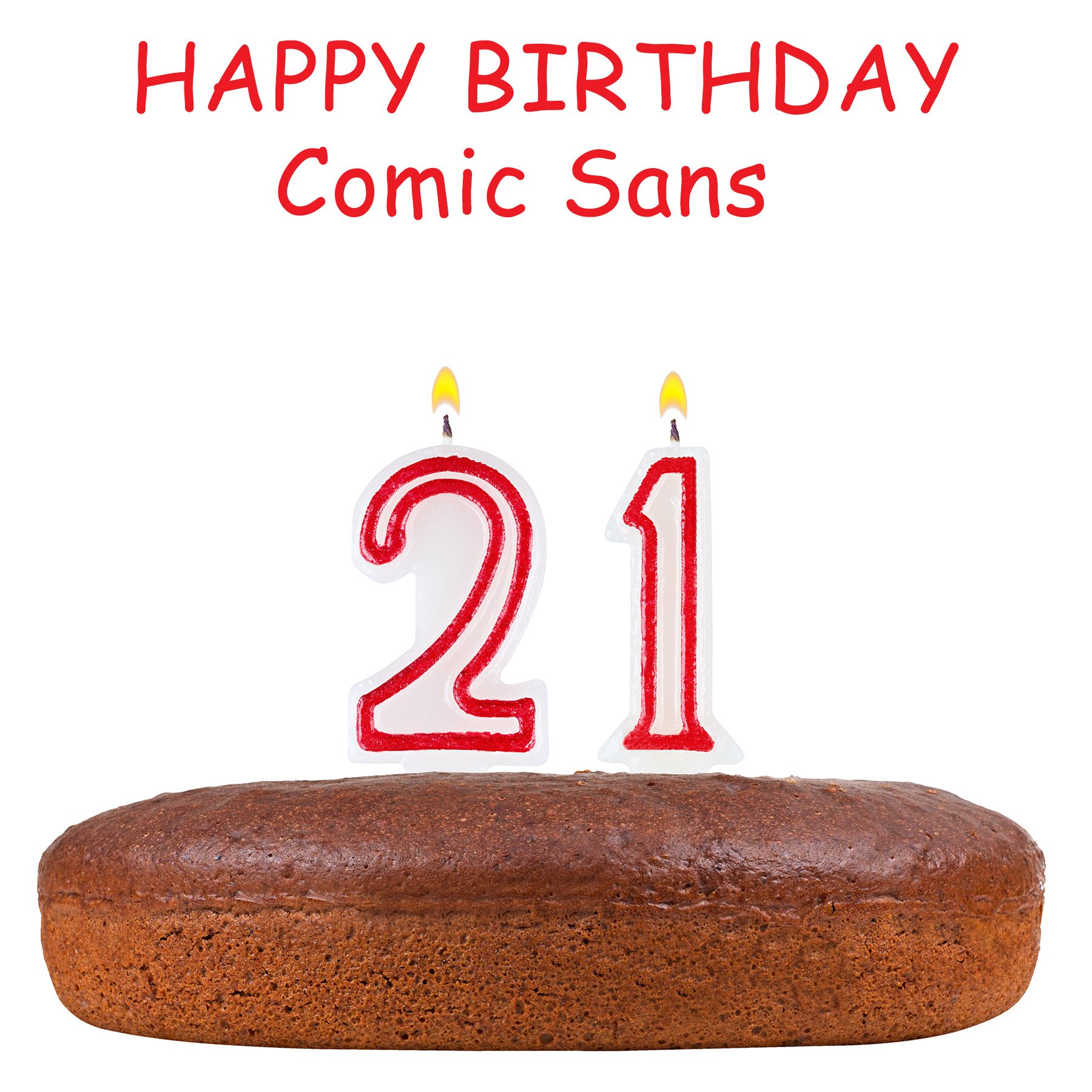 Comic Sans Cake