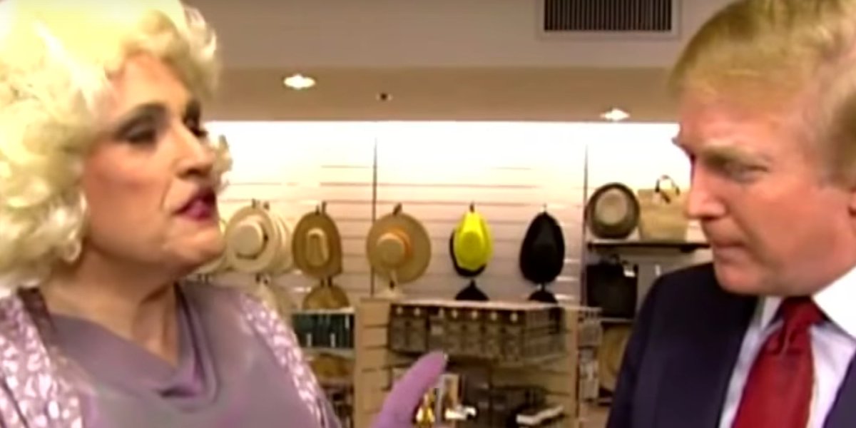 Donald Trump motorboating Rudy Giuliani in drag -- look at it, dammit ...