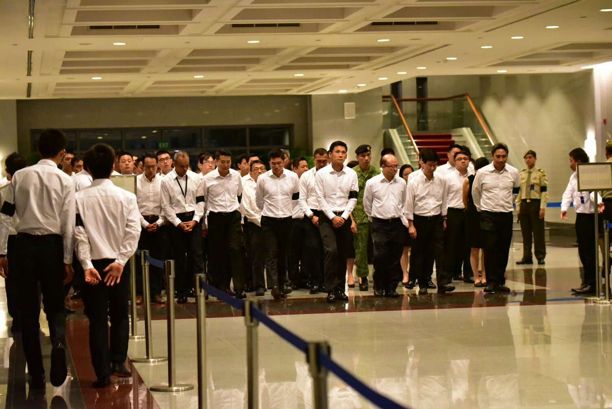 Chief of Defence Force Perry Lim, Army chief Melvyn Ong arrive to pay ...