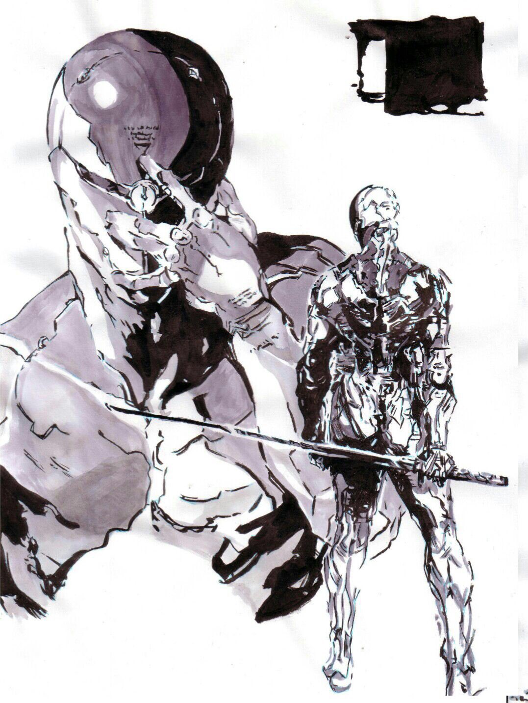 Cyborg Ninja Drawing