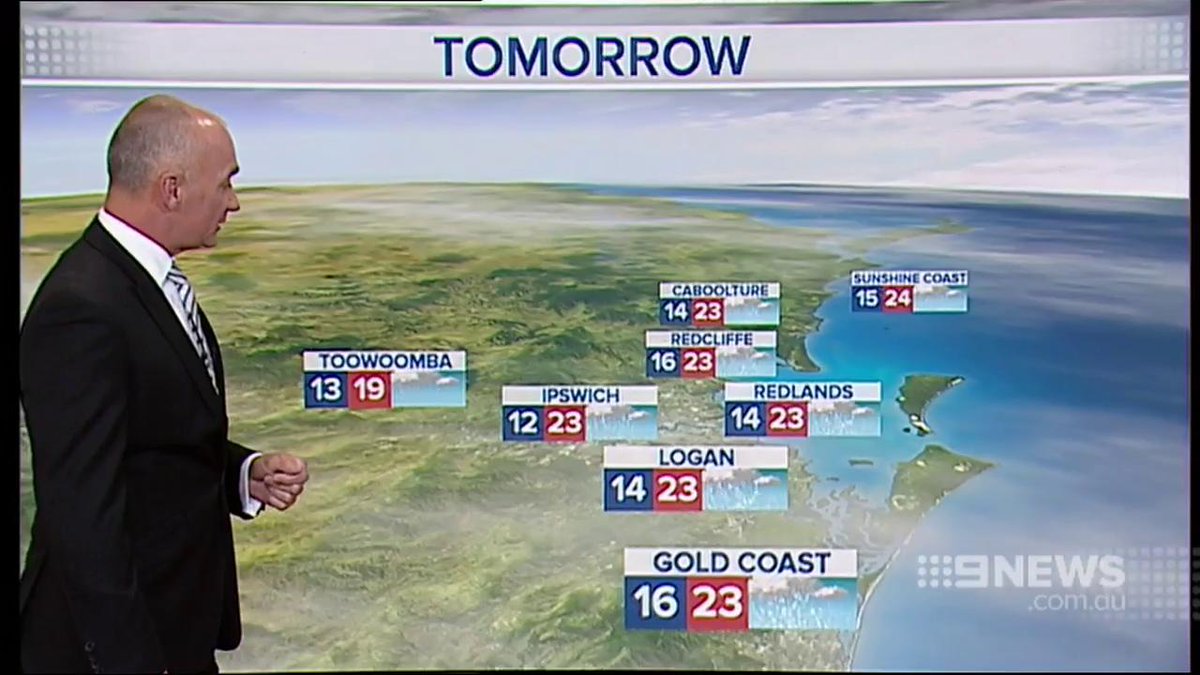 Weather Brisbane Ipswich And The Gold Coast Will All Have A Top Of 23