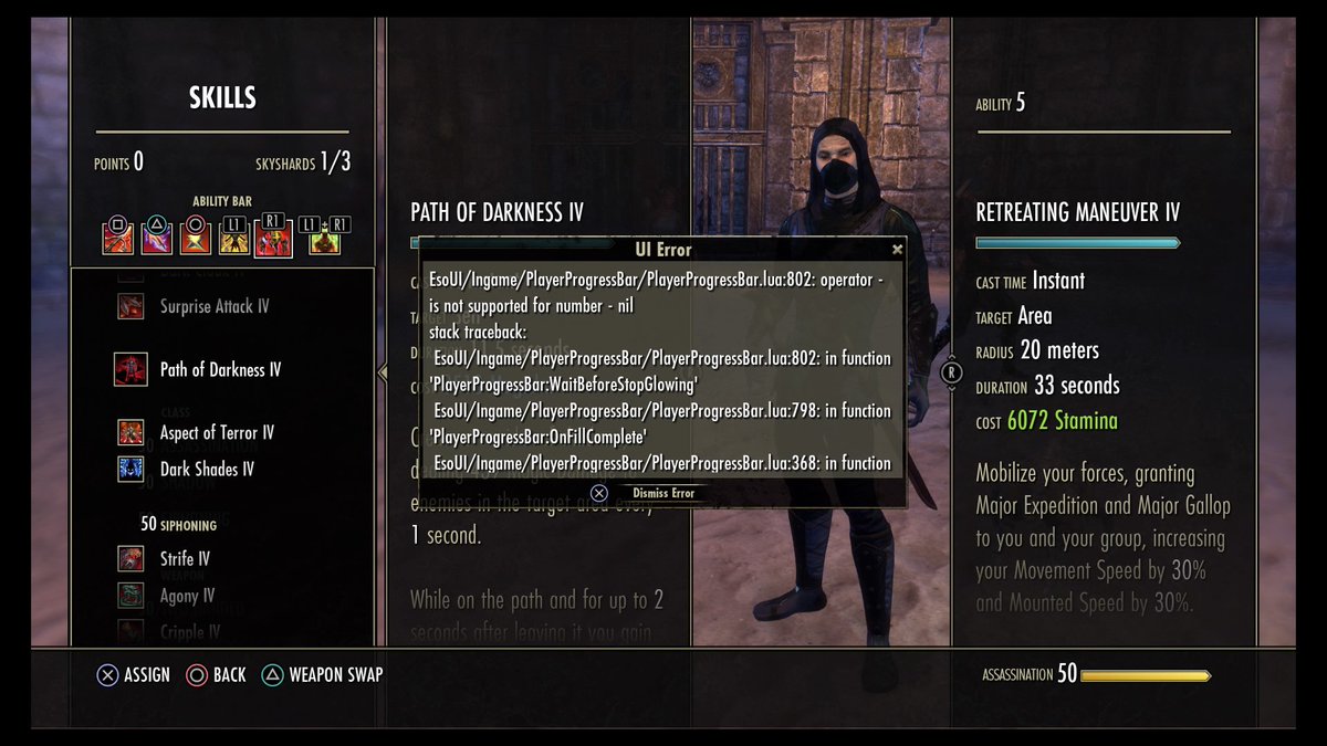 [PS4] UI Error Bug? — Elder Scrolls Online