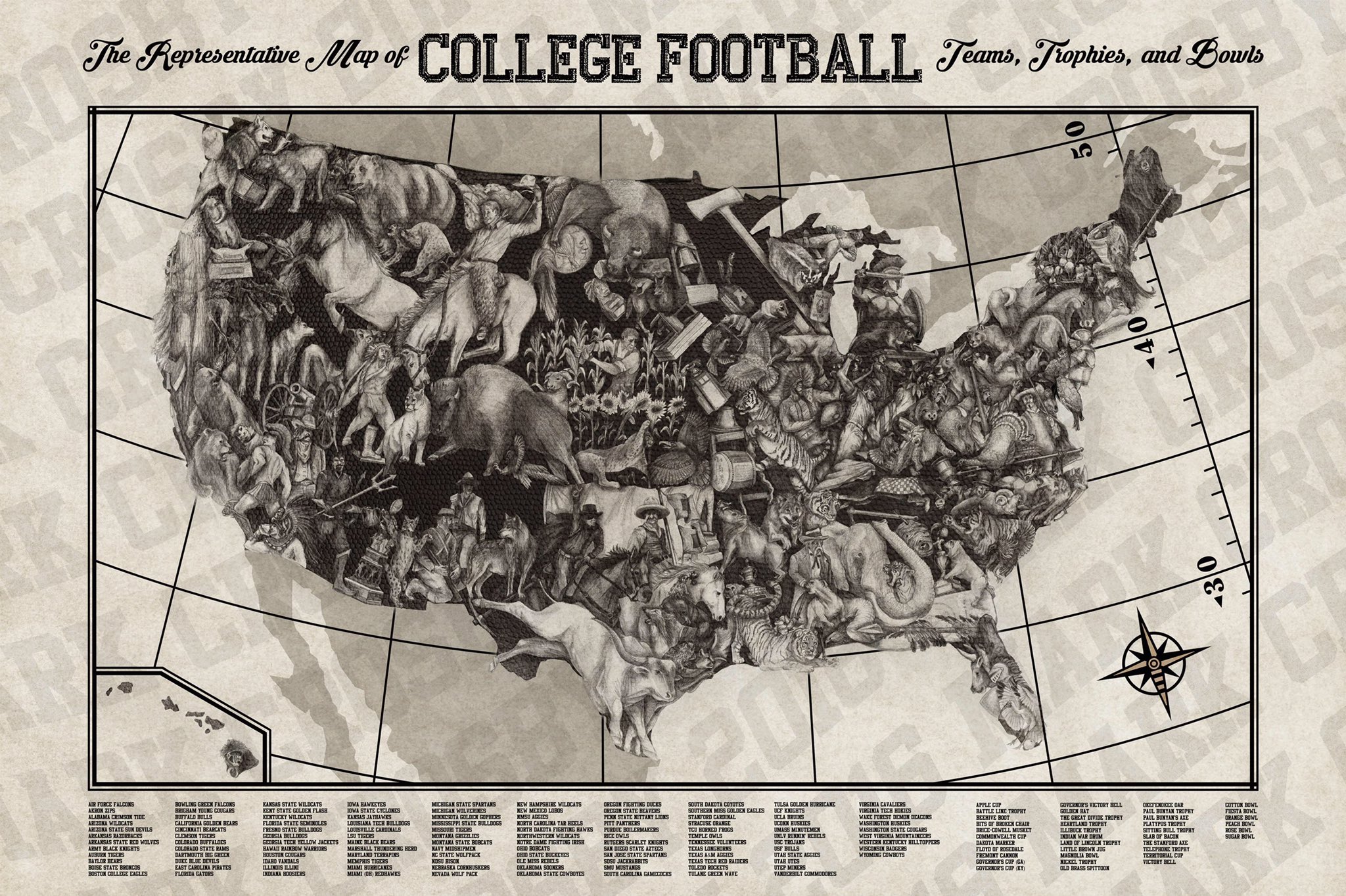 College Football Map | TexAgs