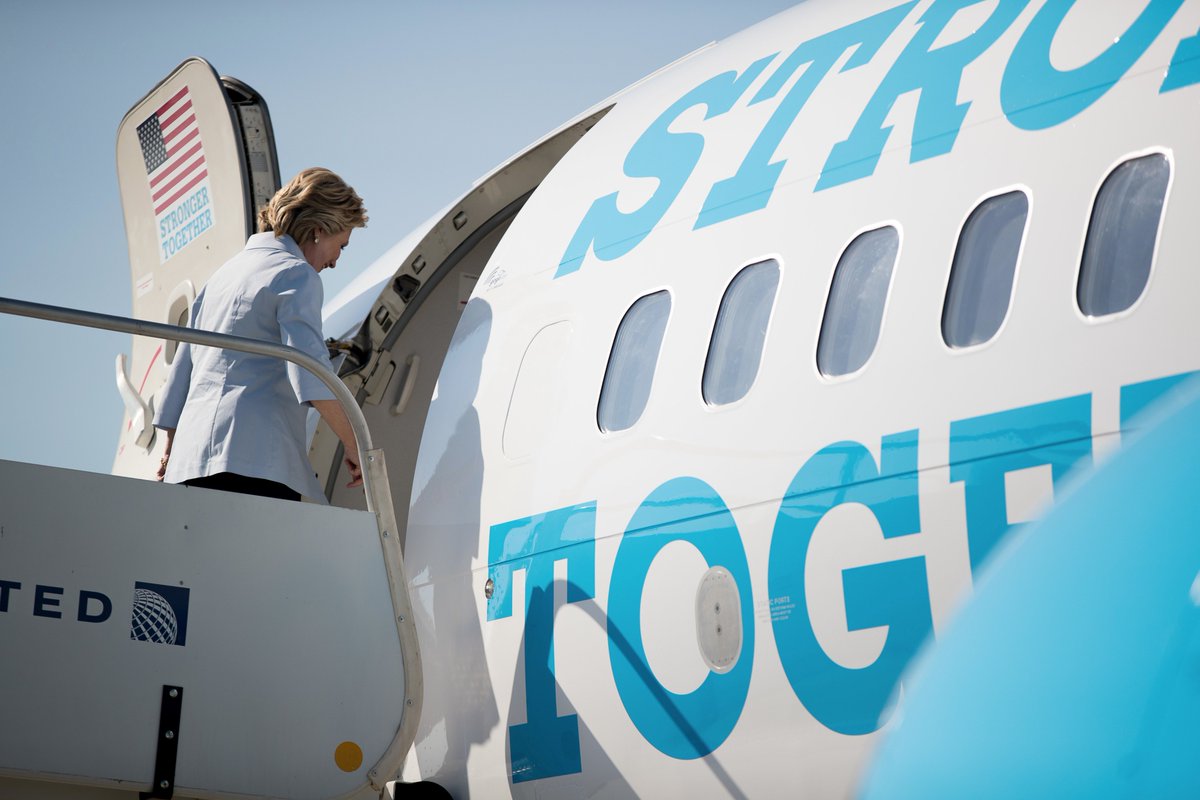Hillary Clinton's campaign plane makes inaugural flight from New York ...