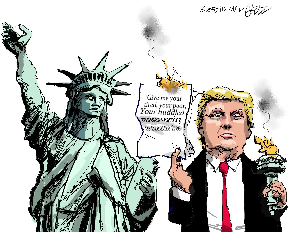 Colossus: "The New Colossus" Today's editorial cartoon by Brian Gable