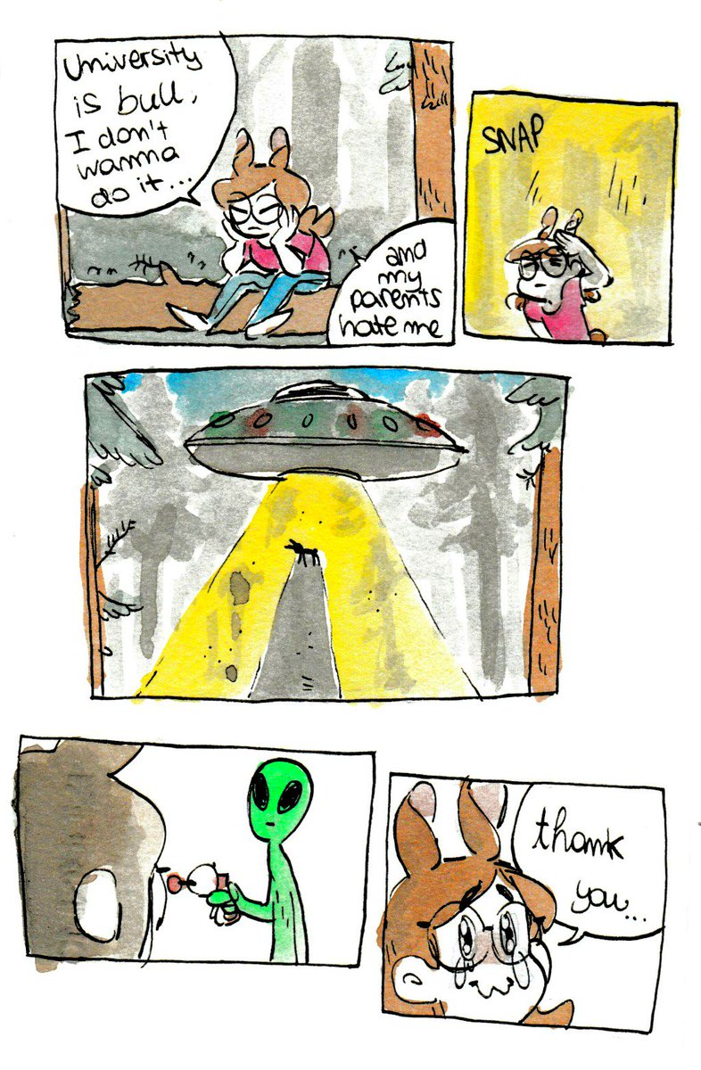 「Alien abduction #doodle #comic 」Serena Ci.の漫画