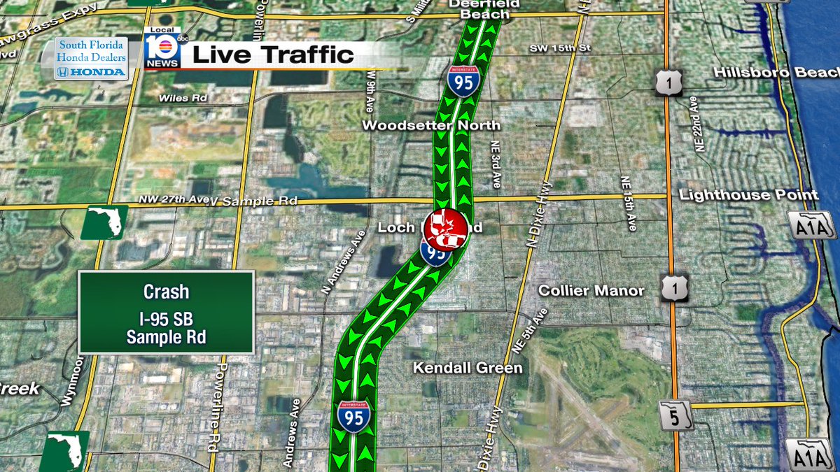 Crash on I-95 SB at Sample Rd traffic | WPLG Local 10 News | Scoopnest