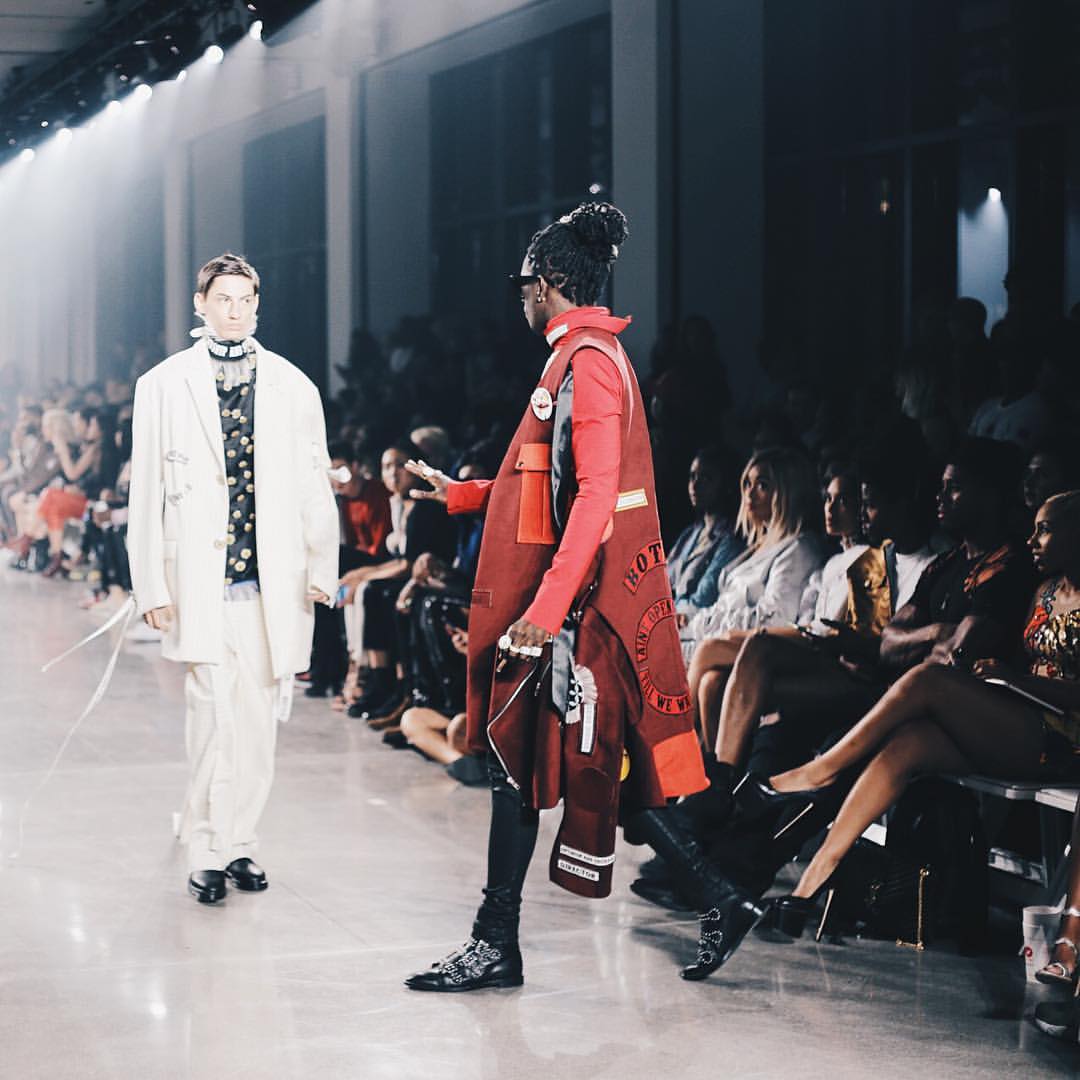 Young Thug stopping a model mid-show at New York Fashion Week : r ...