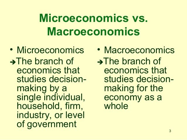 Microeconomics Vs Macroeconomics