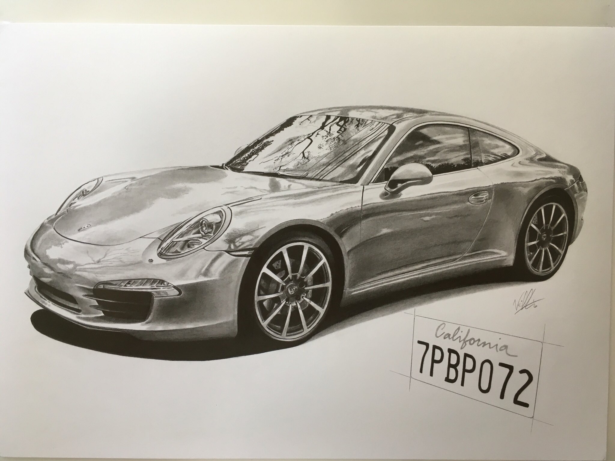 Porsche Drawing
