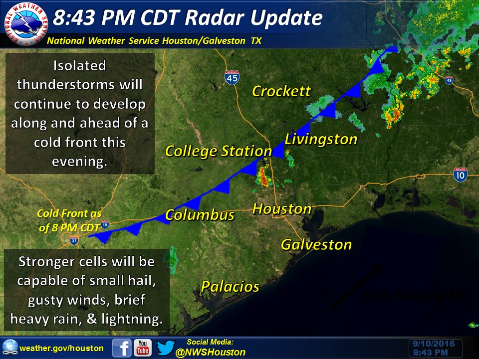 845 PM Radar Update: Main activity now in between Tomball/The Woodlands ...
